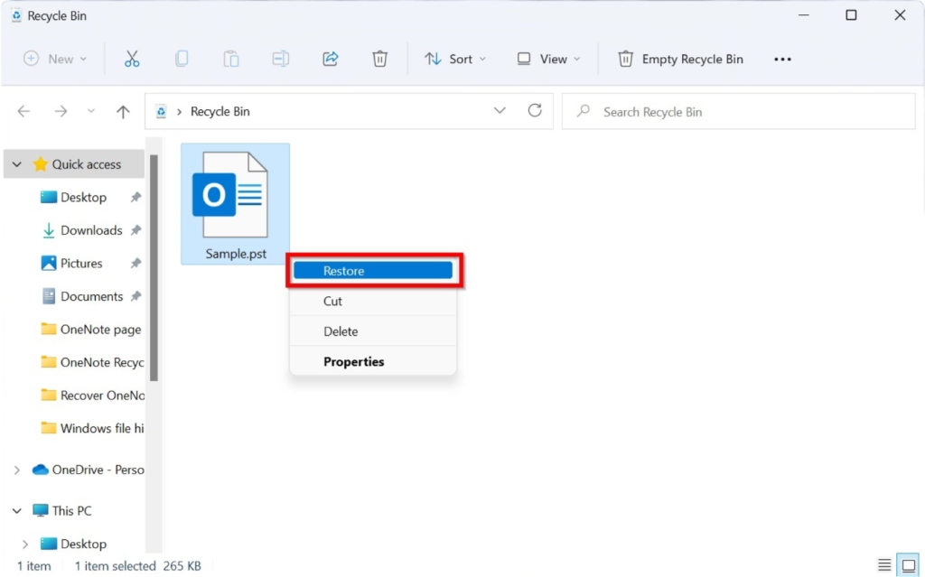 How to Recover Deleted Outlook .PST File on Windows [3 Methods]