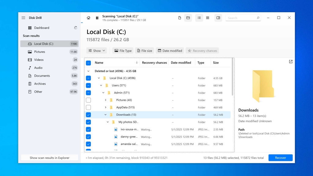How to Recover Deleted Download Files and Folder on Windows